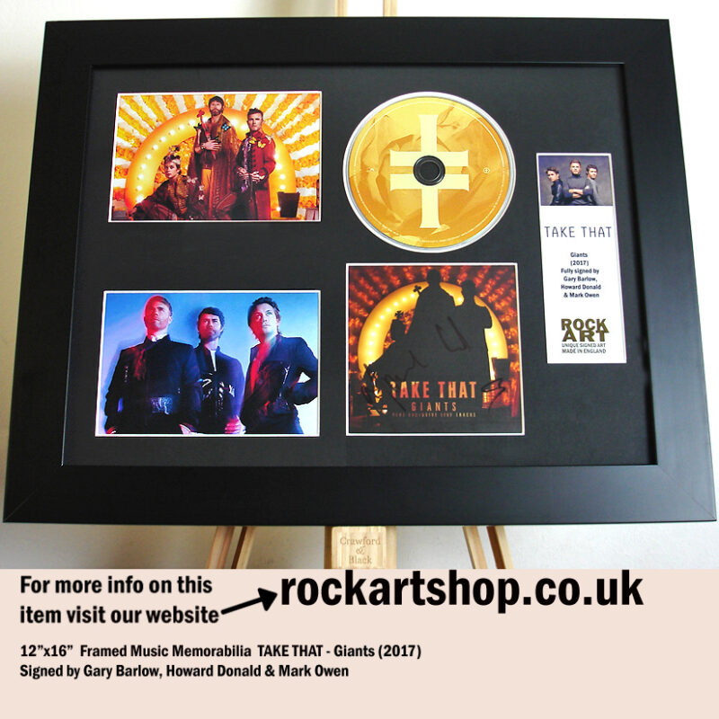 TAKE THAT AUTOGRAPHED GARY BARLOW HOWARD DONALD MARK OWEN | ROCK ART ...