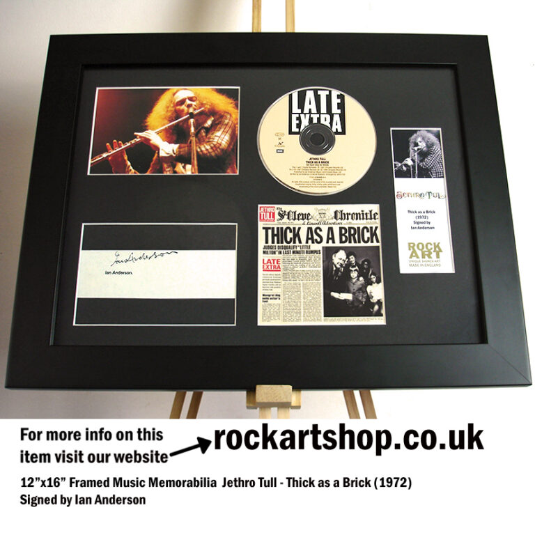 JETHRO TULL SIGNED MUSIC MEMORABILIA IAN ANDERSON THICK AS A BRICK ...